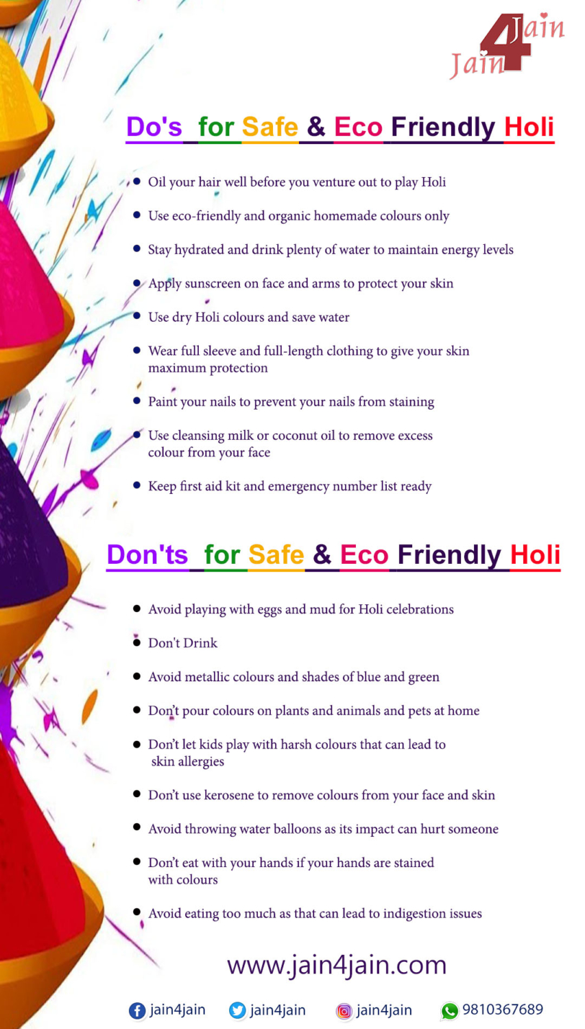 Dos and Don’ts for Safe and Eco-Friendly Holi – Jain4Jain – Blog